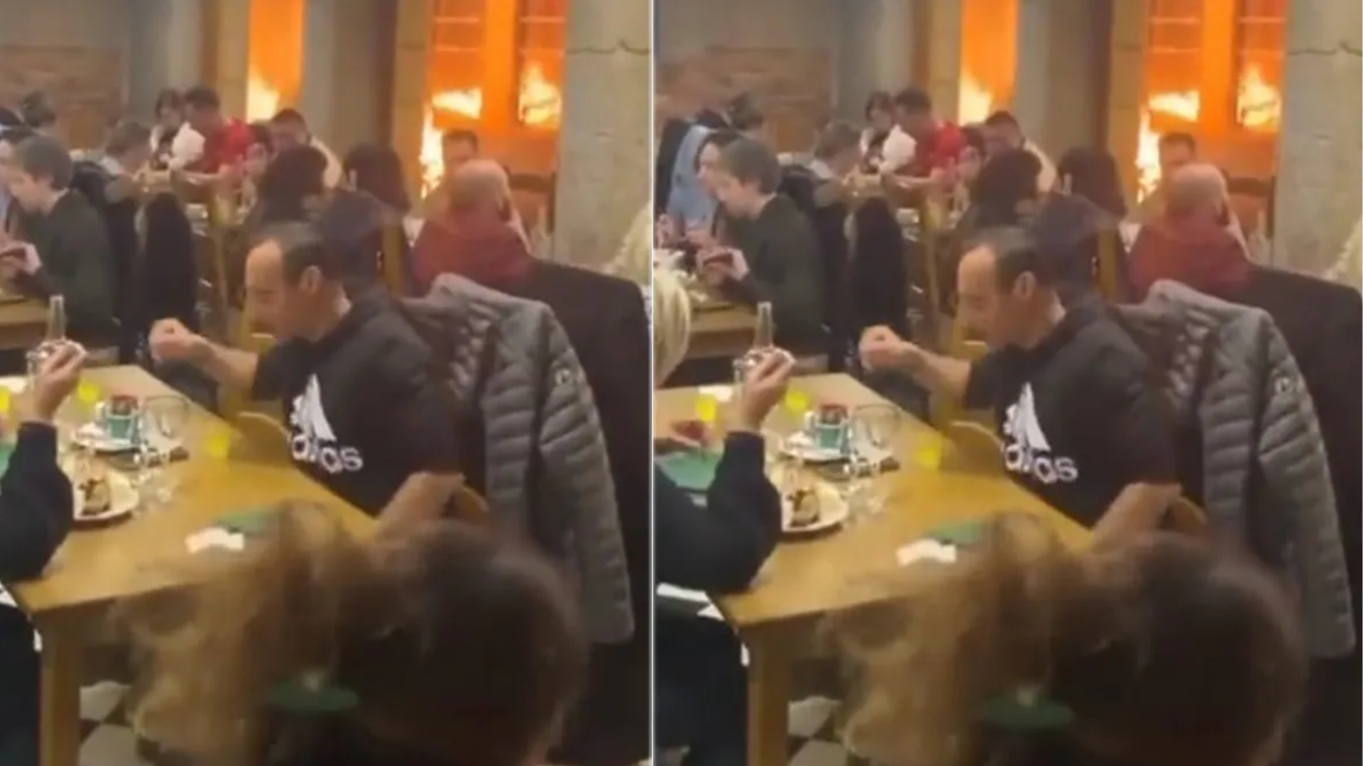 Diners Keep Eating As Fire Rages Outside Restaurant In Viral Video ...