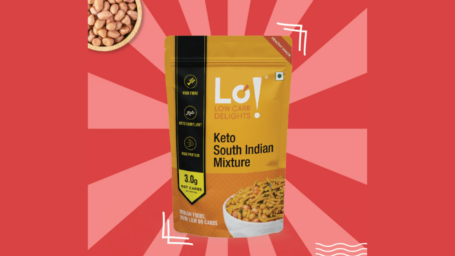 Looking For A Low Carb Snack? Try Lo Foods South Indian Mixture For A ...