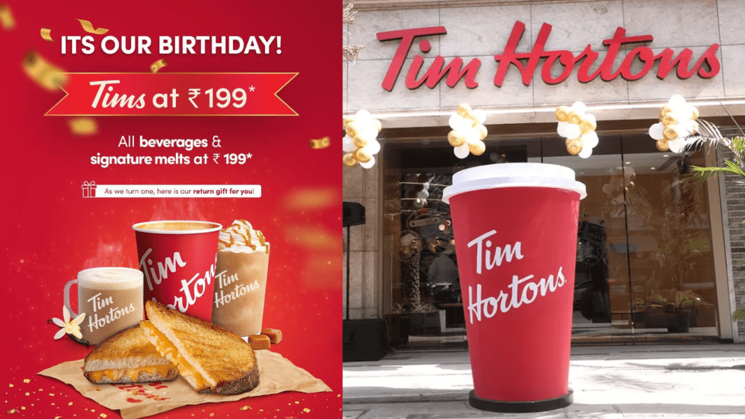 Tim Hortons India Celebrates First Anniversary With Exciting INR 199 ...